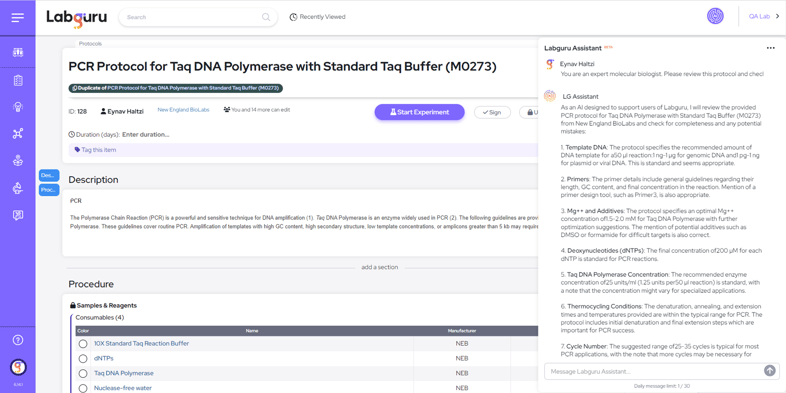 AI-Powered Chatbot Launched | Labguru Assistant