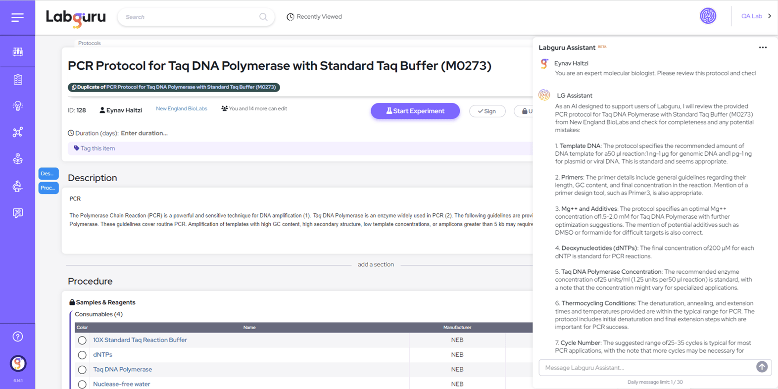 AI-Powered Chatbot Launched | Labguru Assistant