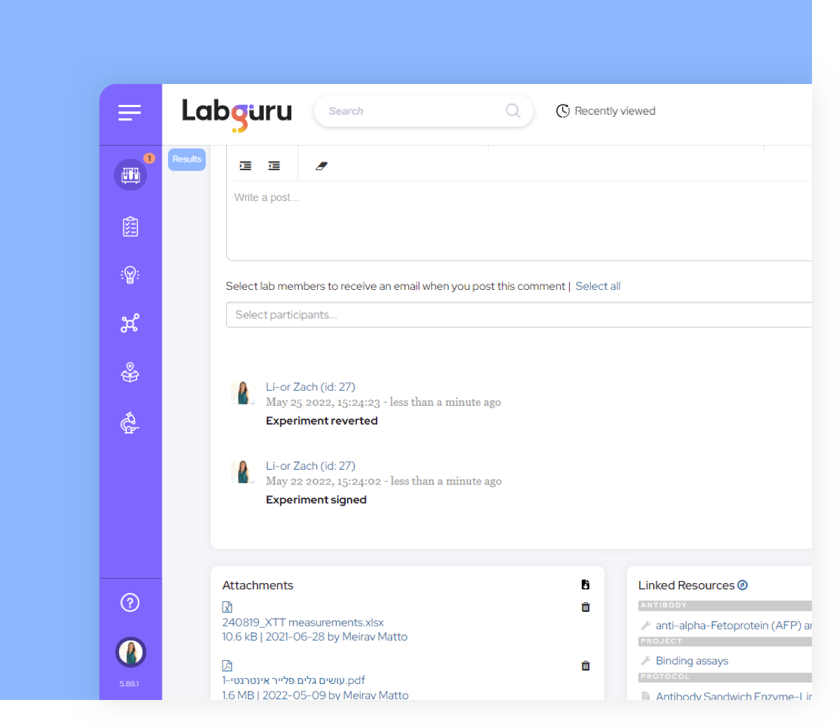 The Best Electronic Lab Notebook | Labguru ELN Software | Digital Lab ...