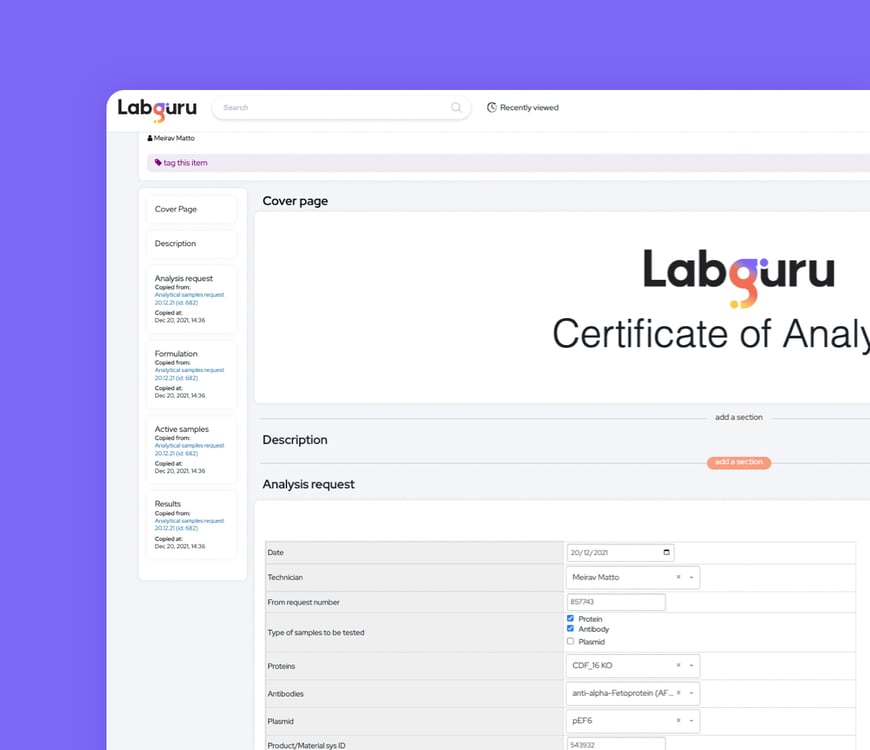 Biotech Solutions | Biomed LIMS | Labguru